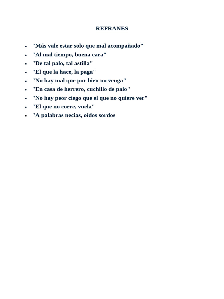 REFRANES | PDF
