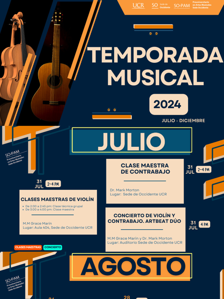 Temporada Musical II-2024 | PDF | Instrumentos musicales | Tecnología ...