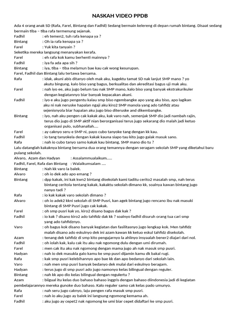 Naskah Film Pendek | PDF