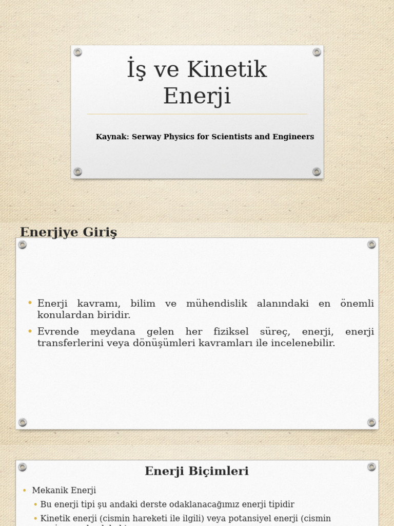 İş Ve Kinetik Enerji | PDF
