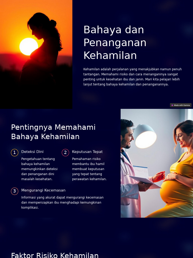 Panduan Risiko Kehamilan | PDF | Kesehatan Holistik | Sains & Matematika