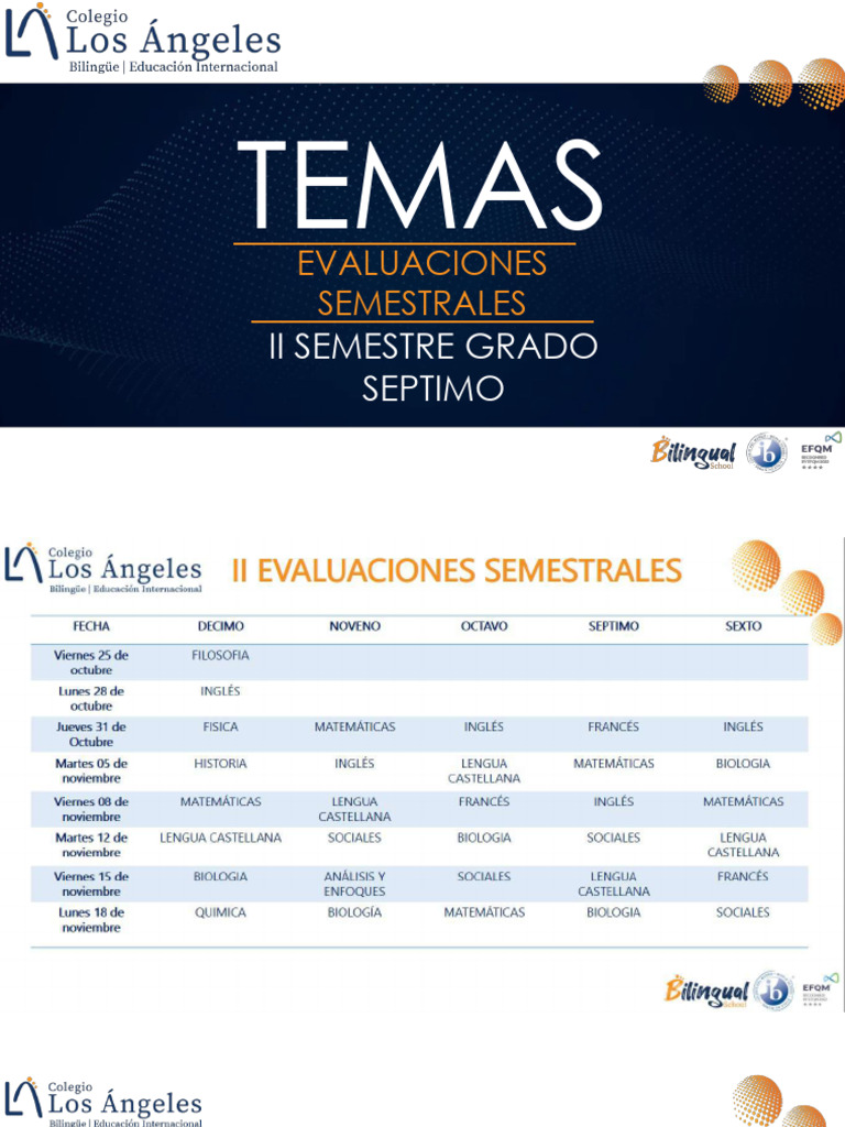 Temas Semestrales Septimo 2024 | PDF