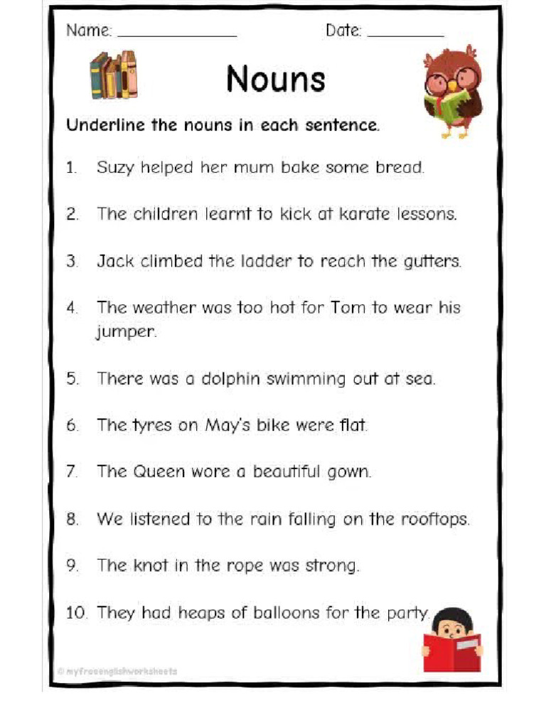 Nouns Worksheet | PDF