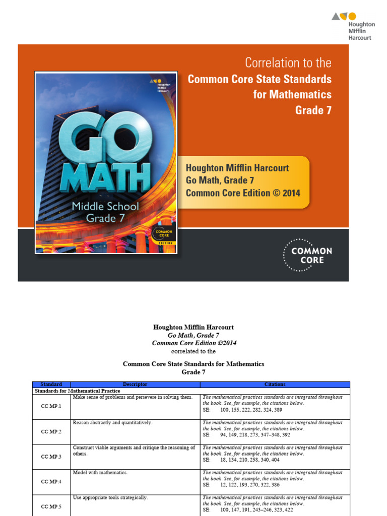 CC GoMath G7 2014 | PDF | Equations | Numbers