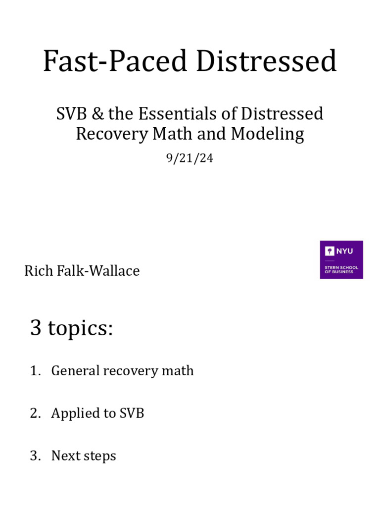 SVB Distressed Recovery Math 1727453319 | PDF | Loans | Securities ...