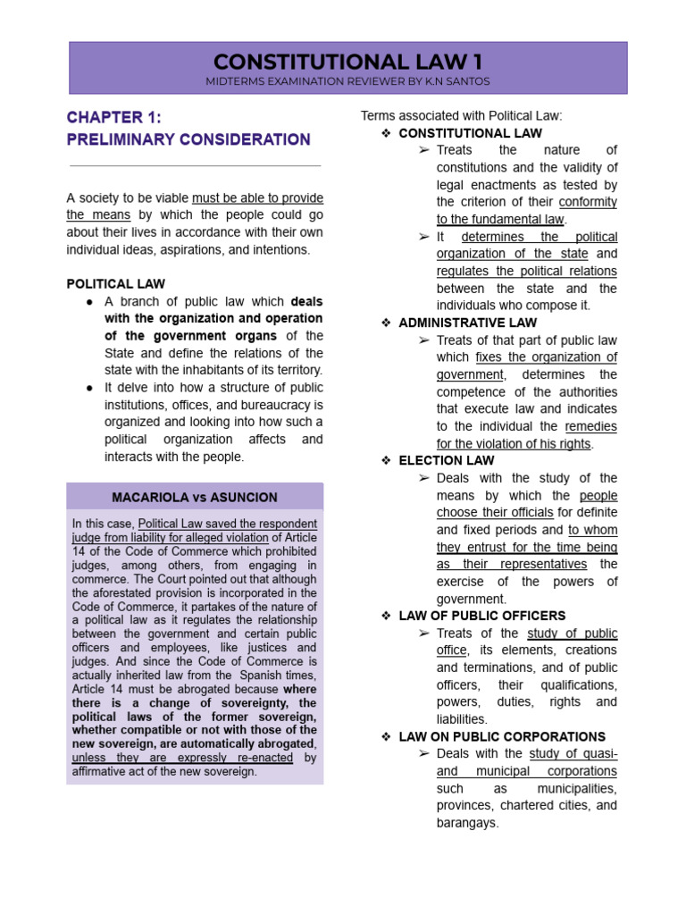 Overview of Political Law Concepts | PDF | Territorial Waters | United ...