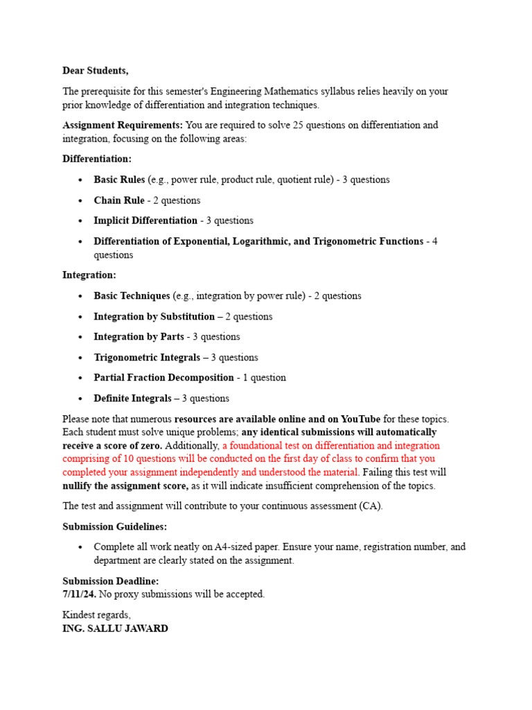 FENG 310 Engineering Mathematics | PDF