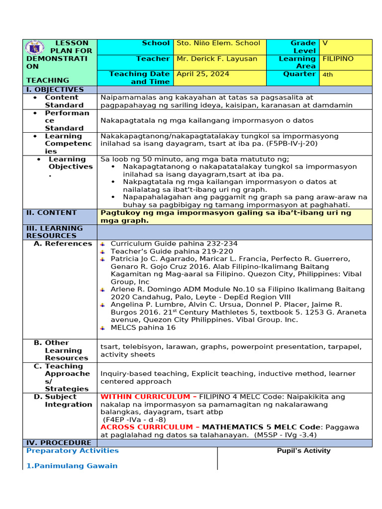 Derick LESSON PLAN | PDF