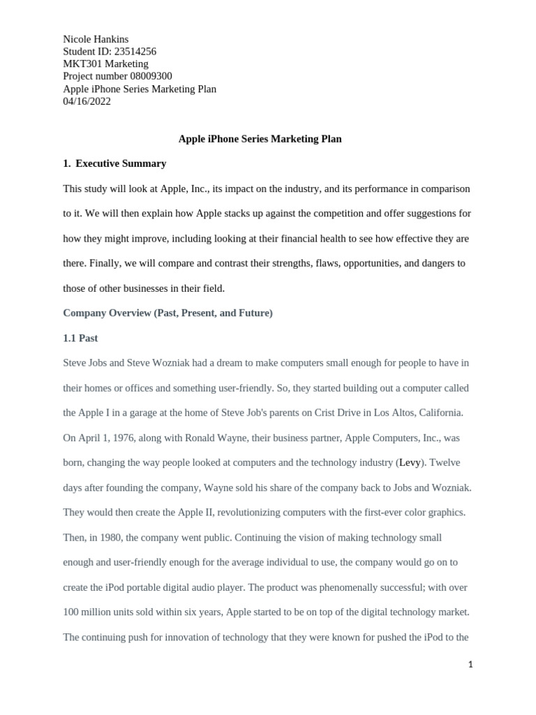 Apple iPhone Marketing Plan Overview | PDF | Apple Inc. | Steve Jobs