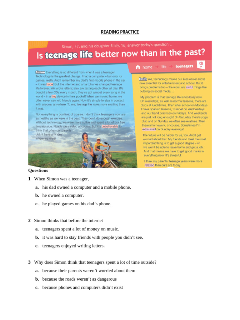 Reading Practice | PDF