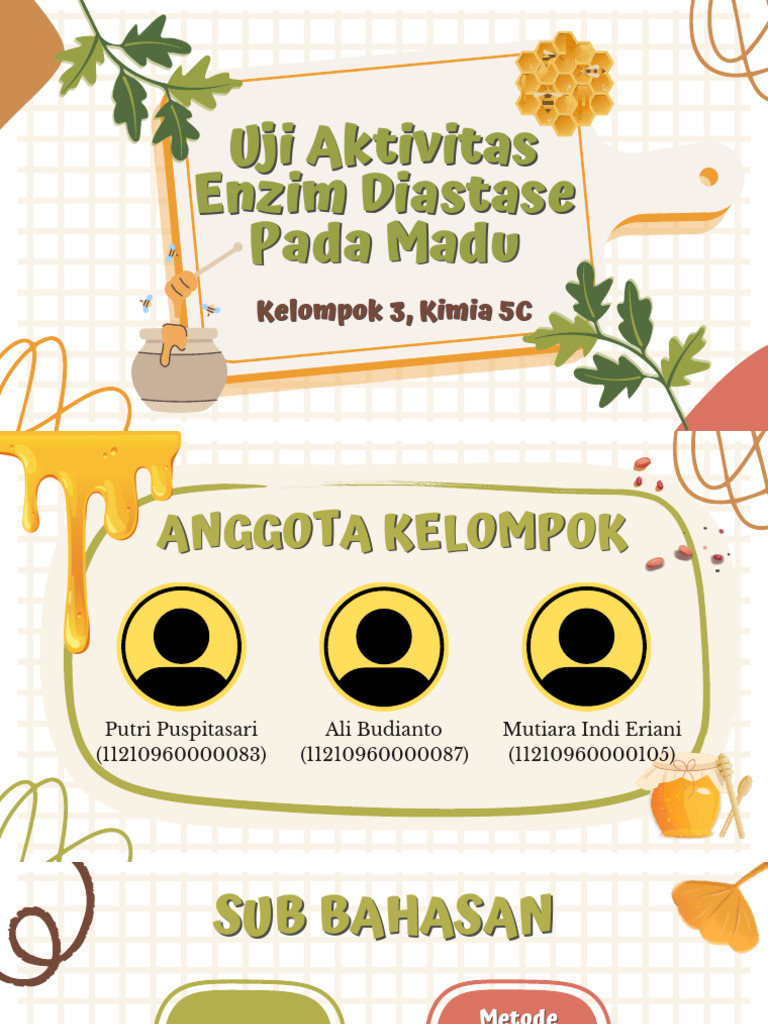 Kelompok 3_Uji Aktivitas Enzim Diastase Pada Madu | PDF