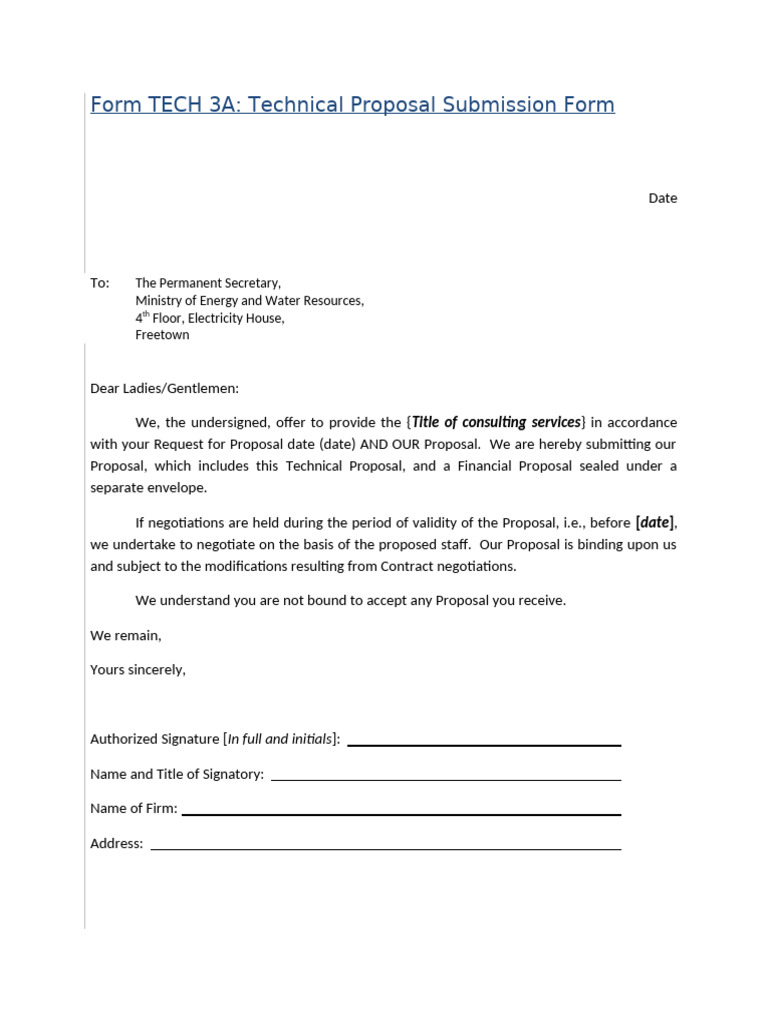 Technical Proposal Example Pdf 9757
