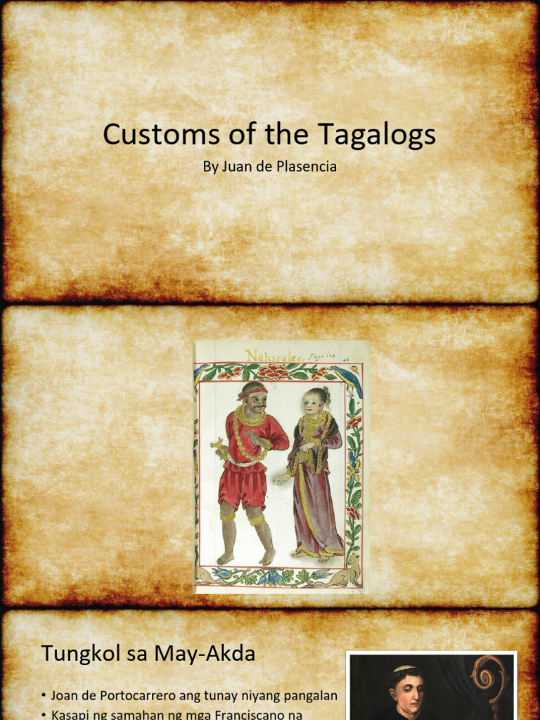 Customs of The Tagalogs | PDF
