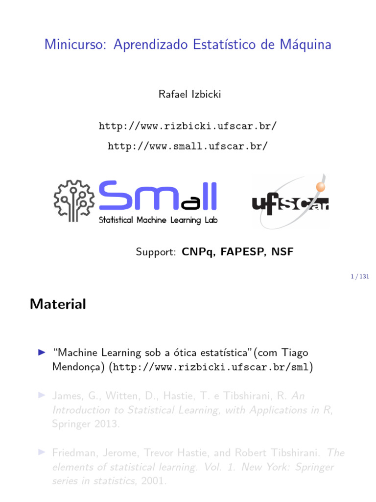 Minicurso SML | PDF | Spamming | Matemática aplicada