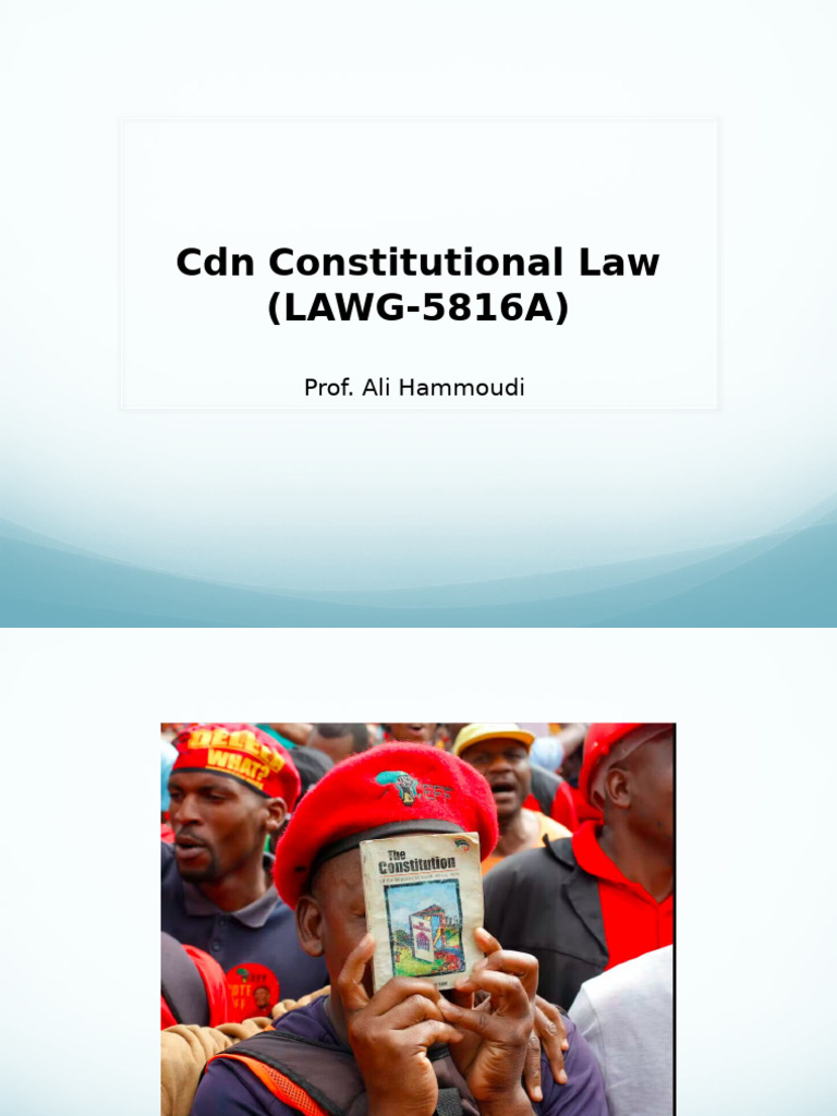 Intro Lecture Con Law | PDF | Constitution | Sources Of Law