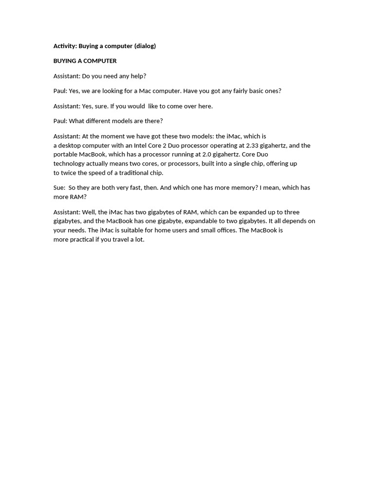 Buying A Computer | PDF