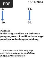 Pandiwa Worksheets | PDF