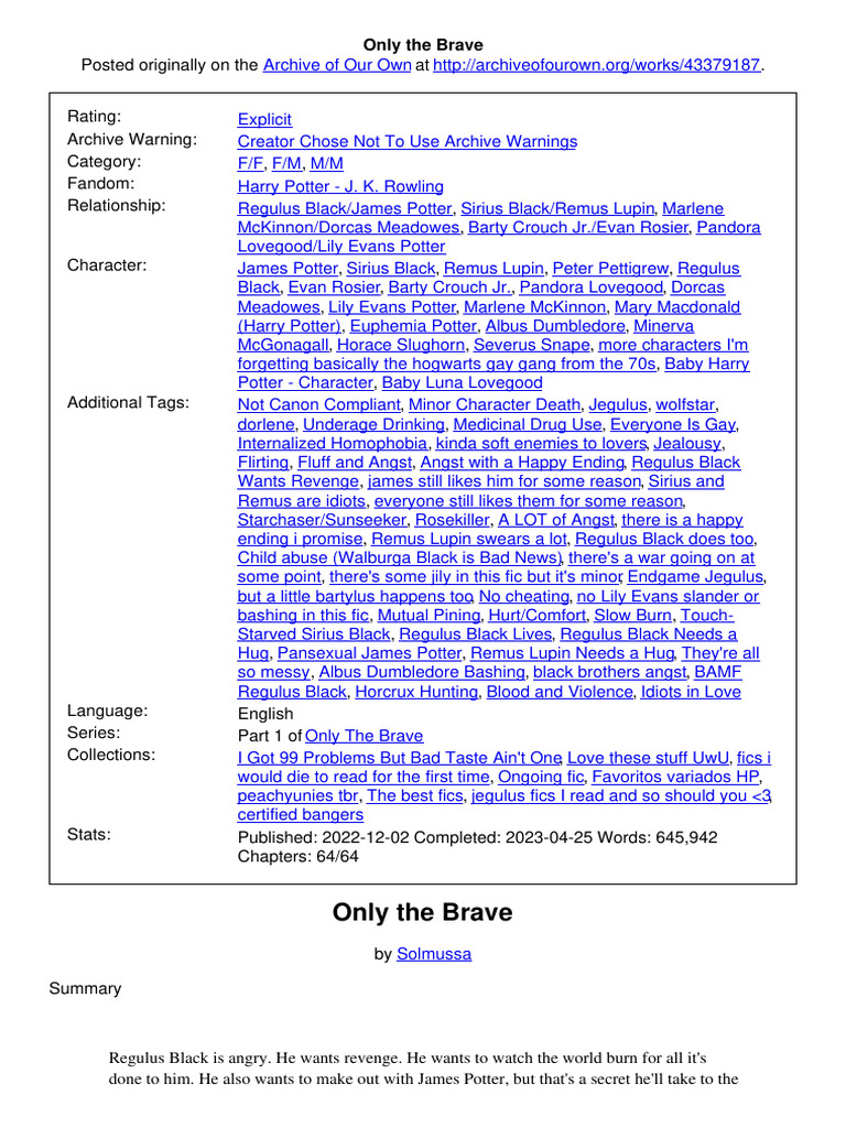 Only The Brave | PDF | Contemporary Fantasy Novels | Fictional Universes