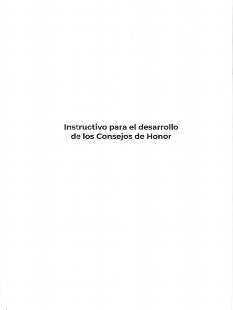 Instructivo Consejos de Honor | PDF