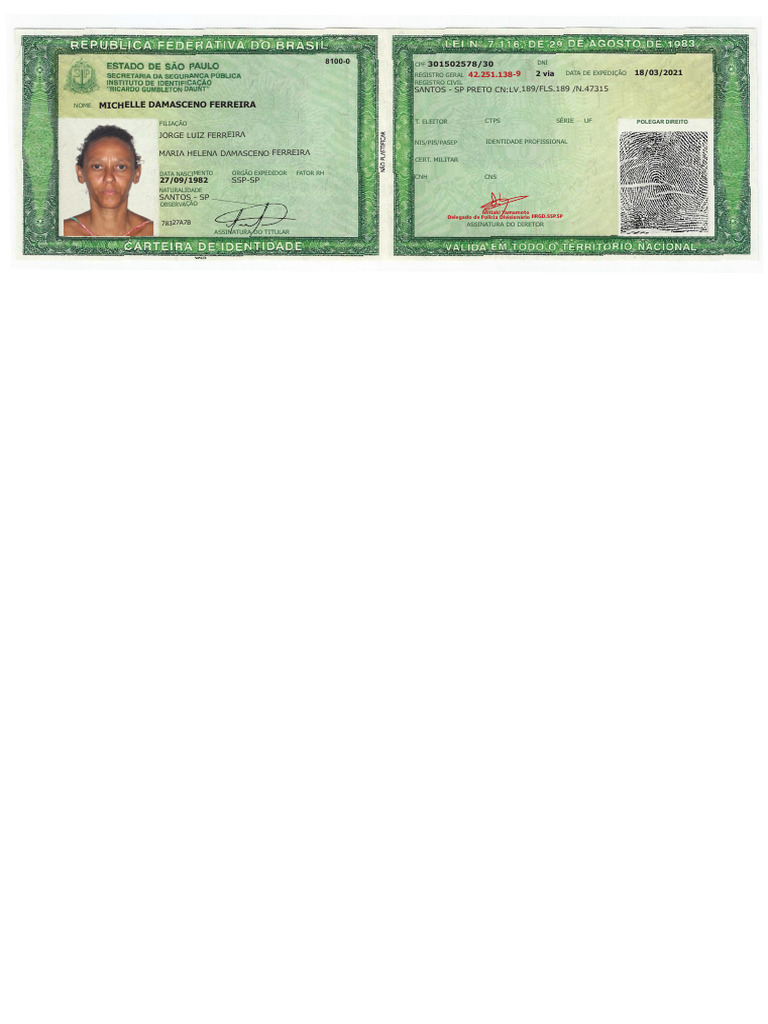 RG Sao Paulo Novo | PDF