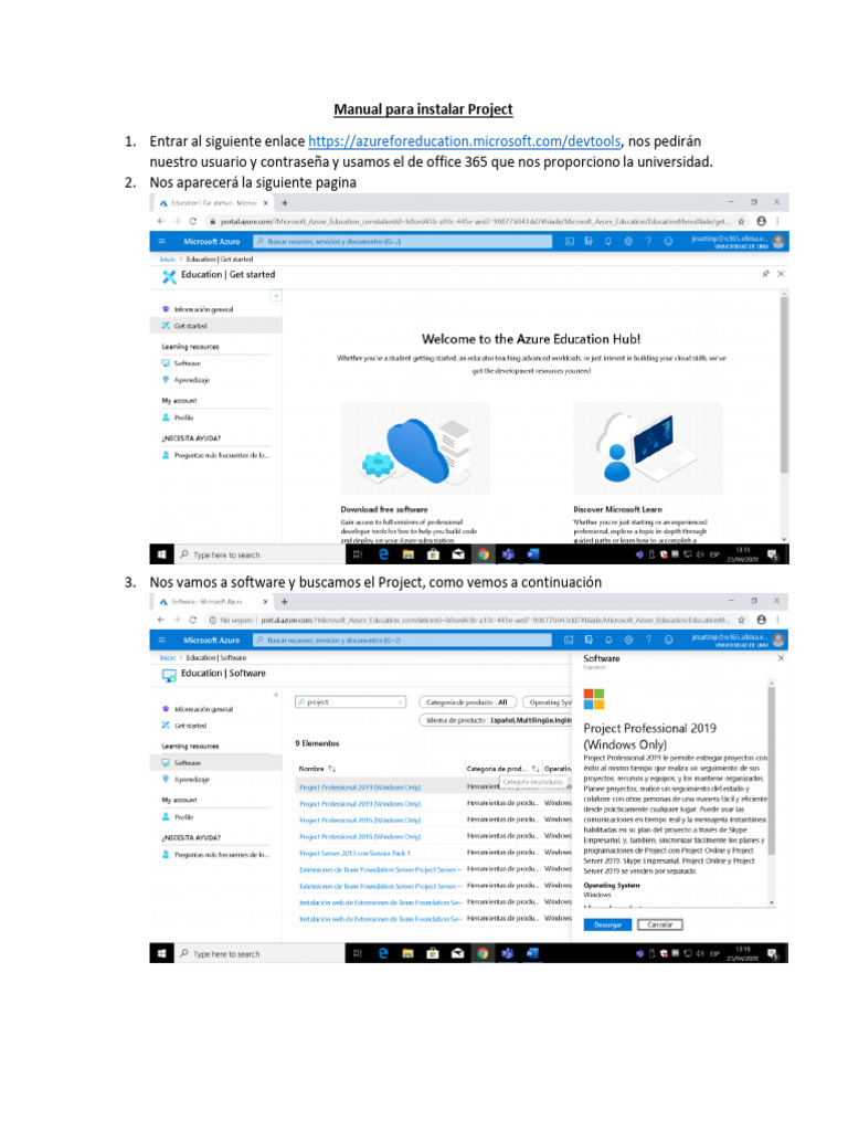 Guía para Instalar Microsoft Project | PDF