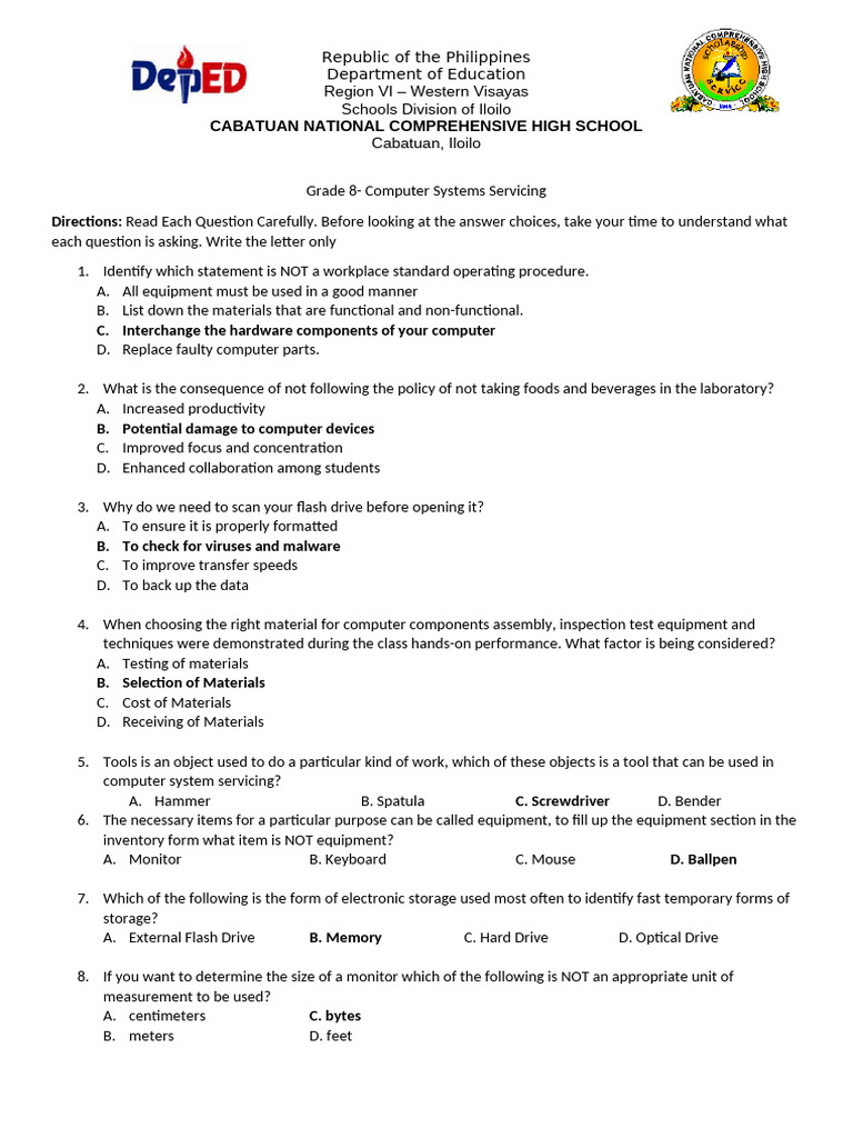 Grade 8- CSS | PDF | Computer Hardware | Byte