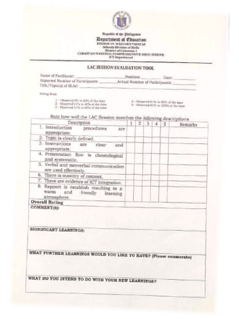 Evaluation Tool | PDF