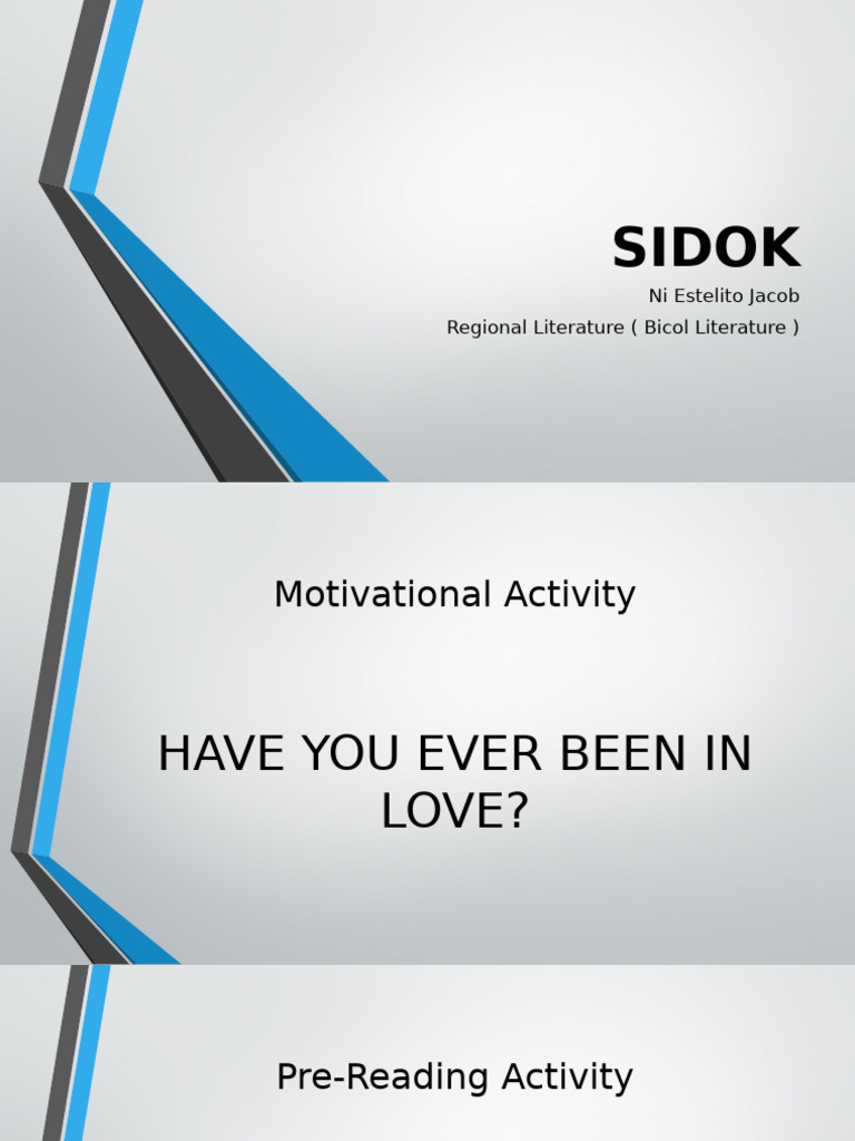 Understanding Sidok by Estelito Jacob | PDF | Poetry