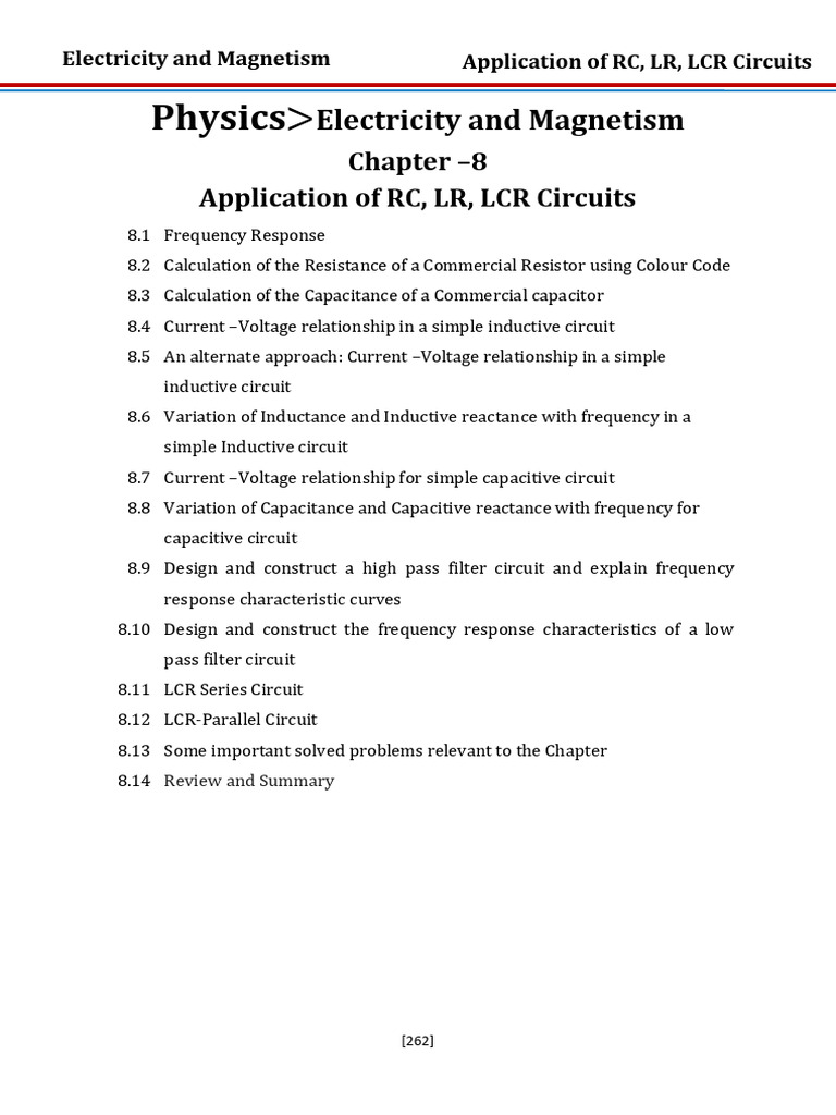 LCR Circuit Applications in Frequency Response | PDF | Inductance | Electrical Impedance