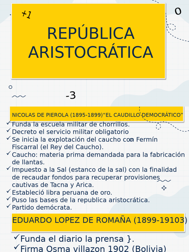 Republica Aristocratica | PDF | Perú
