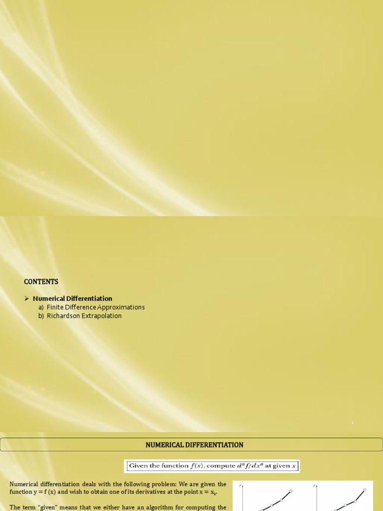 Numerical Differentiation Techniques | PDF | Finite Difference | Derivative