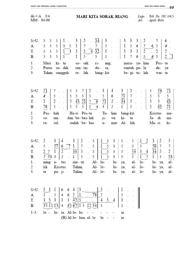 Kumpulan Lagu Paskah Riang | PDF