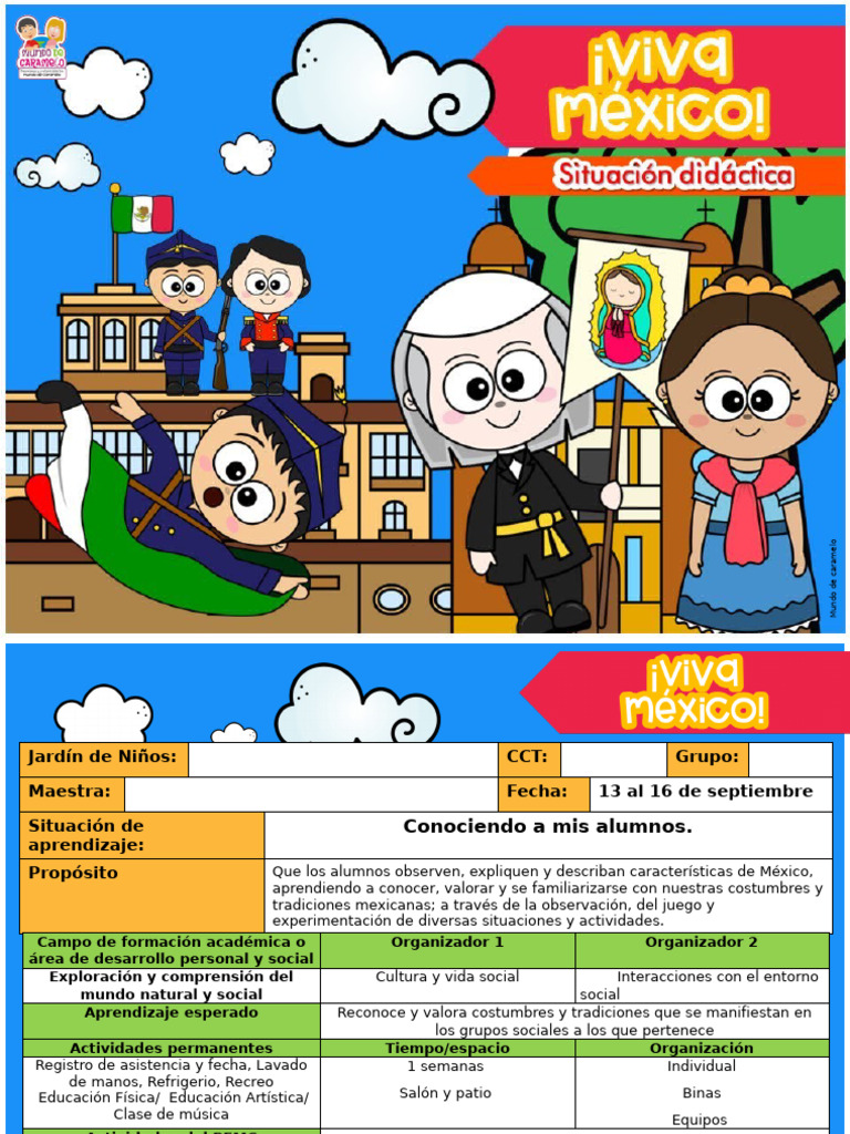 Conociendo México en Preescolar | PDF | Educación de la primera ...