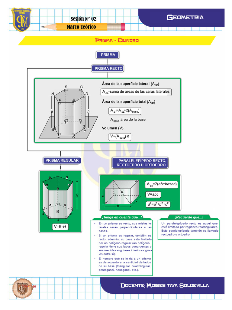 Prisma-Cilindro - Marco Teorico | PDF | Geometría euclidiana | Euclides