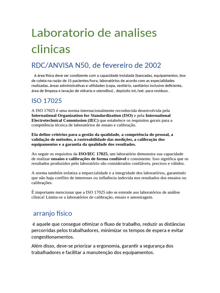 Laboratorio de Analises Clinicas | PDF | Laboratórios | Química