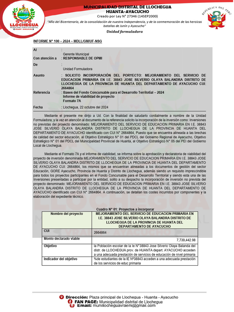 Informe #Incorporación Al Pmi | PDF