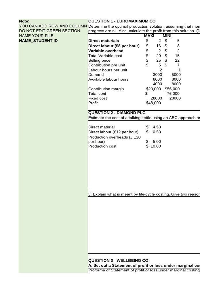 Answer Sheet | PDF | Cost Of Goods Sold | Inventory