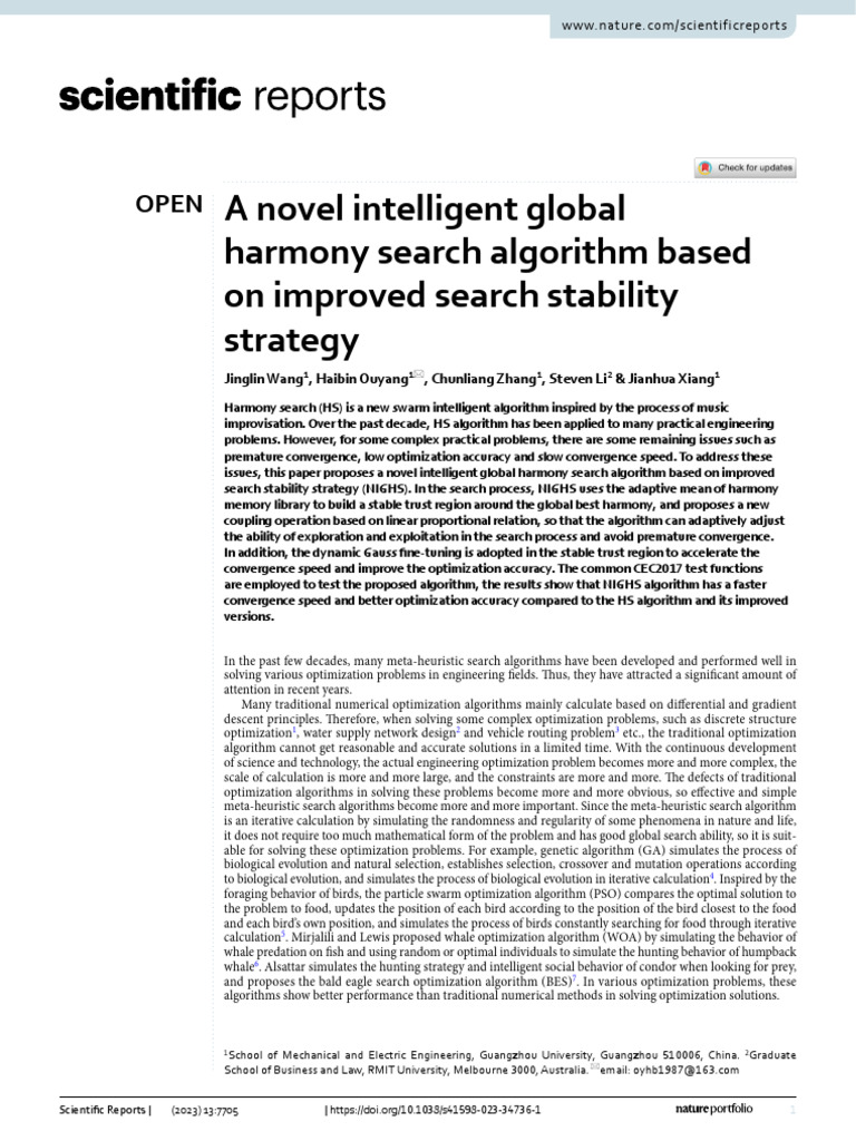 HARMONY - A Novel Intelligent Global Harmony Search Algorithm Based On ... HARMONY - A Novel Intelligent Global Harmony Search Algorithm Based On ...