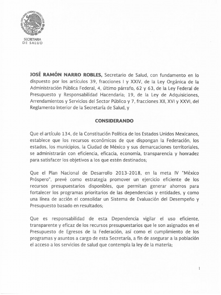 ACUERDO-Reforma Art 1 2 3 - Recursos Presupuestarios | PDF ...