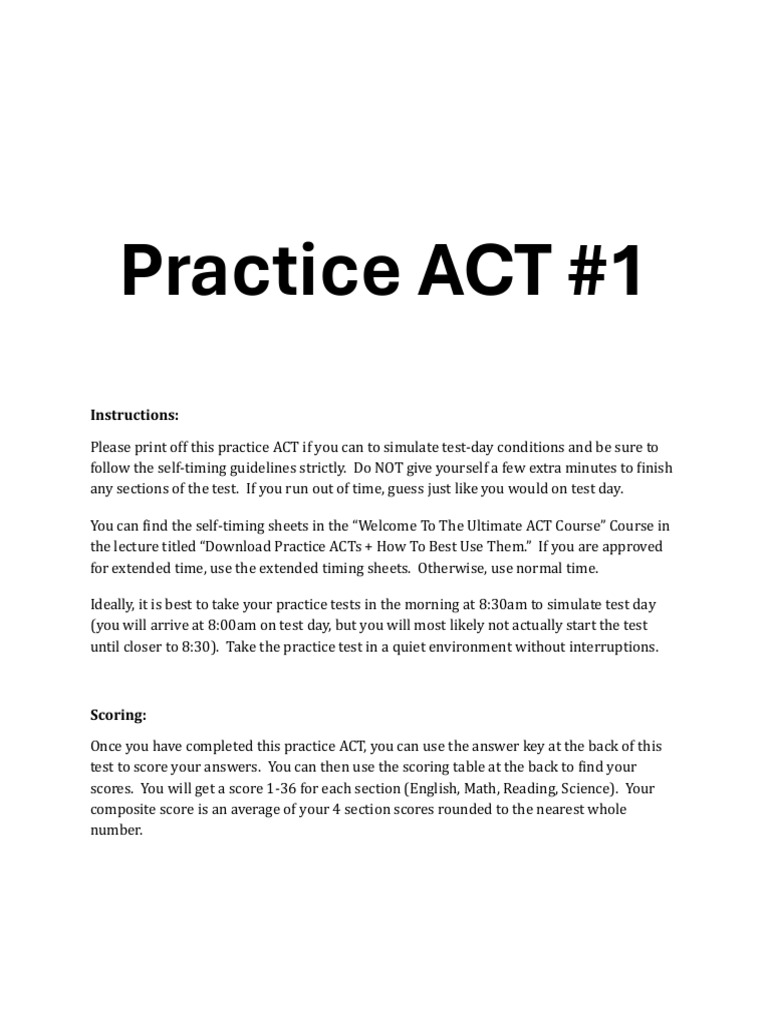 PrePros ACT 1 | PDF