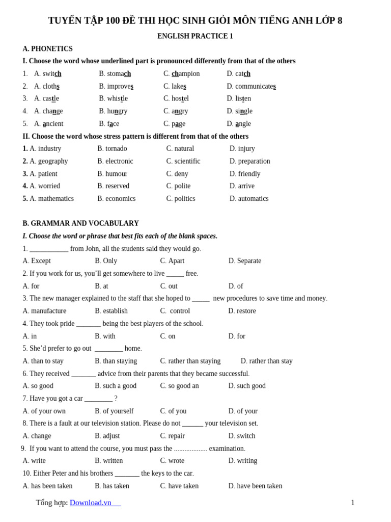 100 ĐỀ HSG 8 | PDF | Energy Development | Fuels