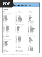 Second Grade Master Spelling Lists | PDF | Linguistics