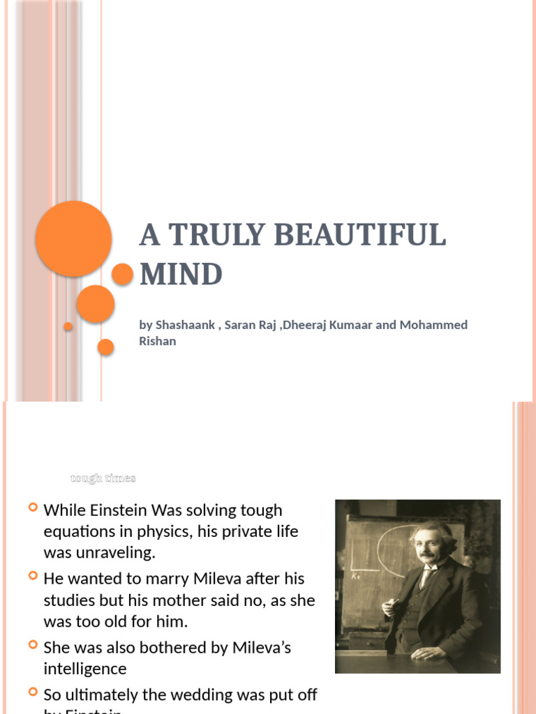 A Truly Beautiful Mind (Autosaved) | PDF | Albert Einstein | Gravity