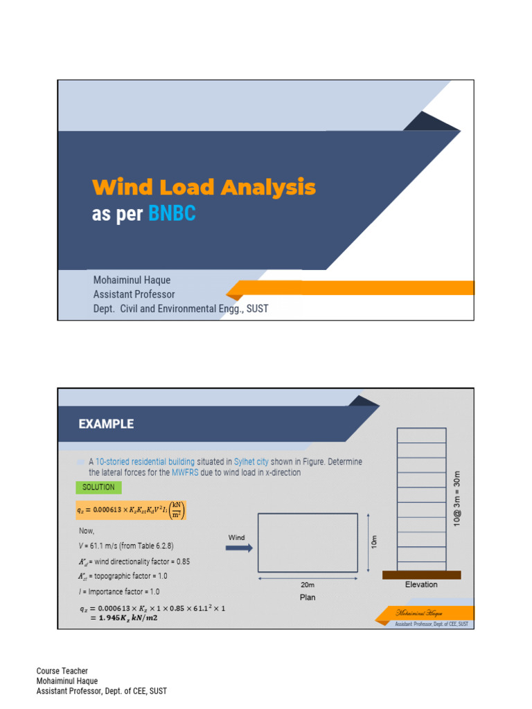 Wind, Lecture - 3 (Example) - 1 | PDF