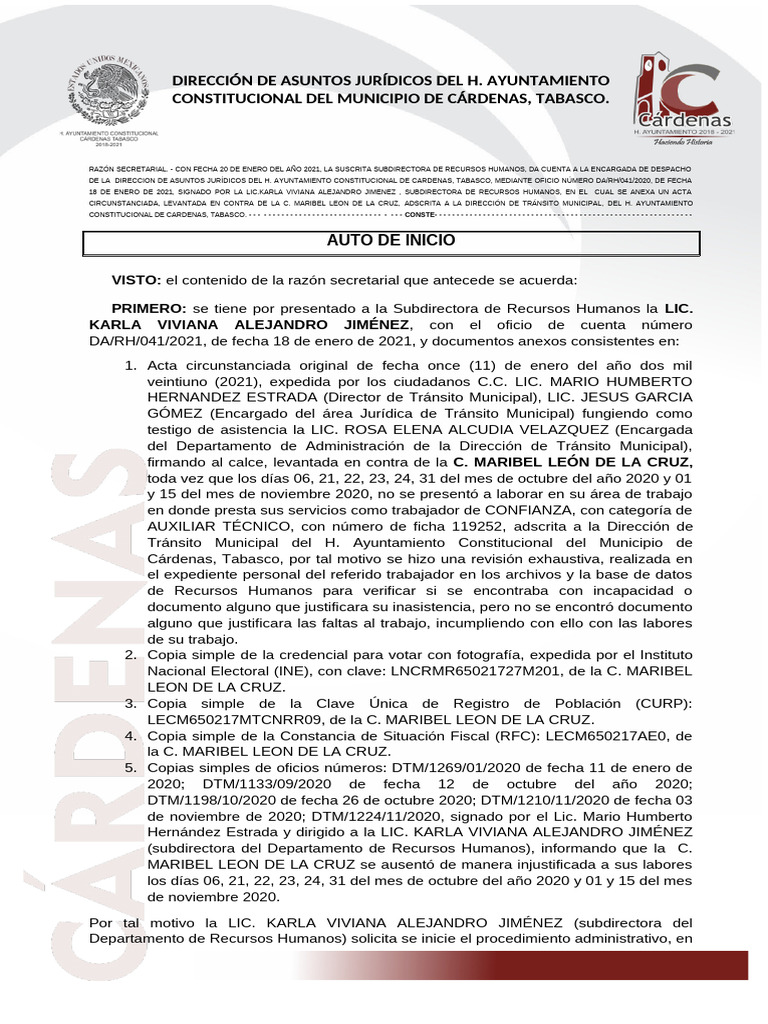 Auto de Inicio-1 | PDF