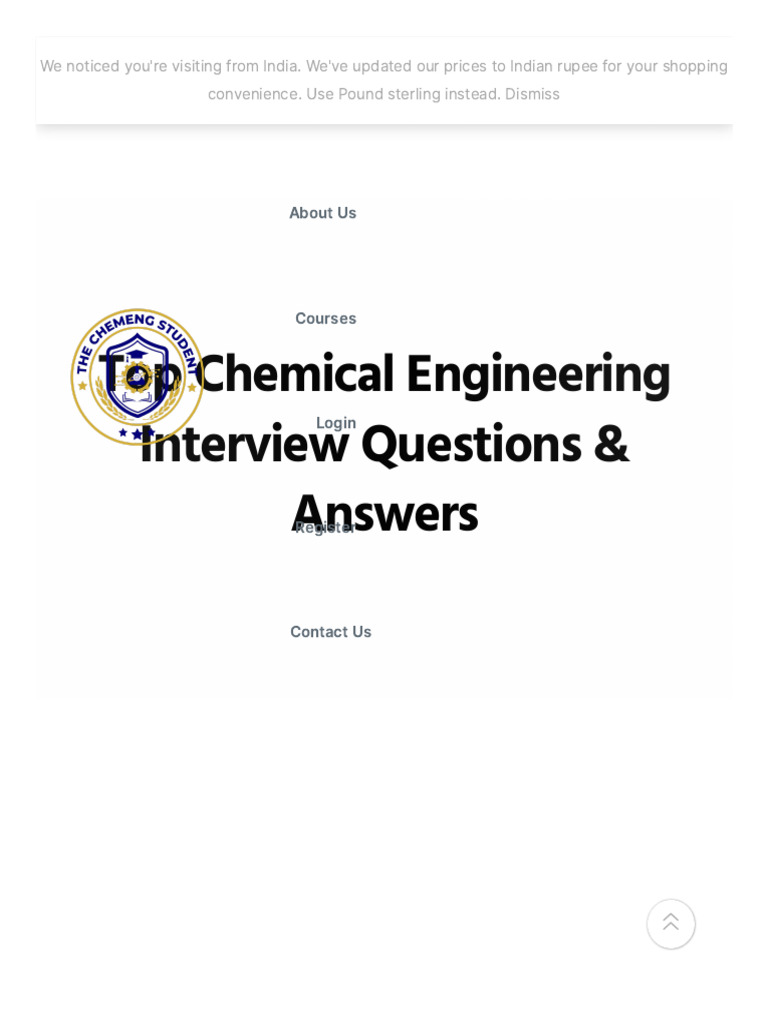 Chemical Engineering Interview Prep | PDF | Oxide | Pump