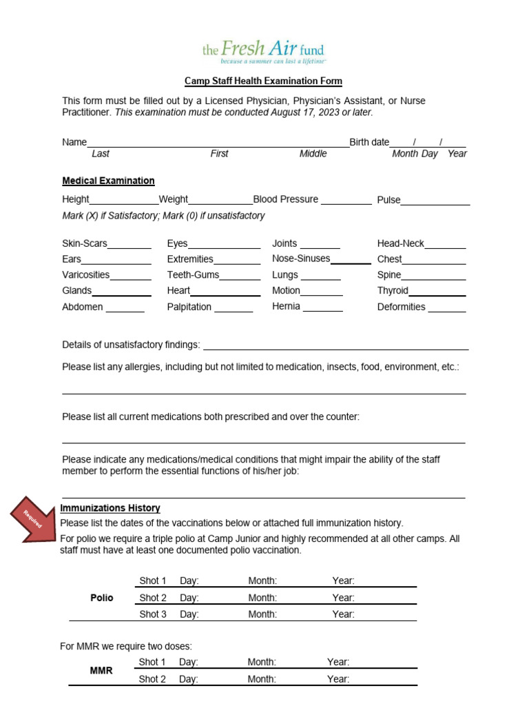 health-examination-form | PDF | Meningitis | Clinical Medicine
