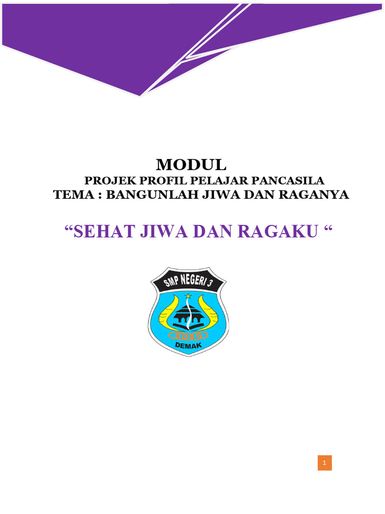 Modul Projek Kls 8 Sehat Jiwa Ragaku | PDF