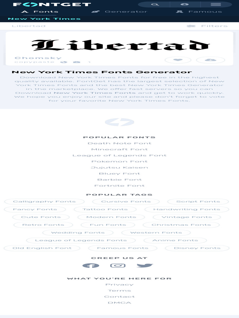 New York Times Fonts Generator Exclusive FREE Fonts FontGet | PDF