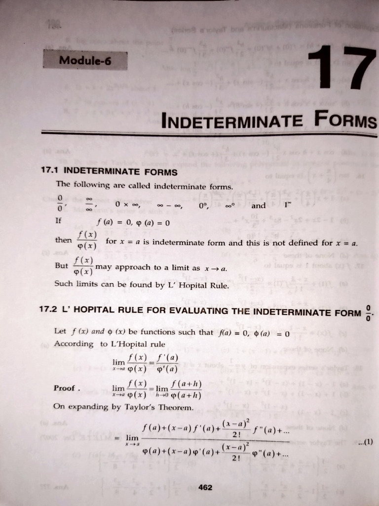 Understanding Indeterminate Forms and L'Hôpital's Rule | PDF ...